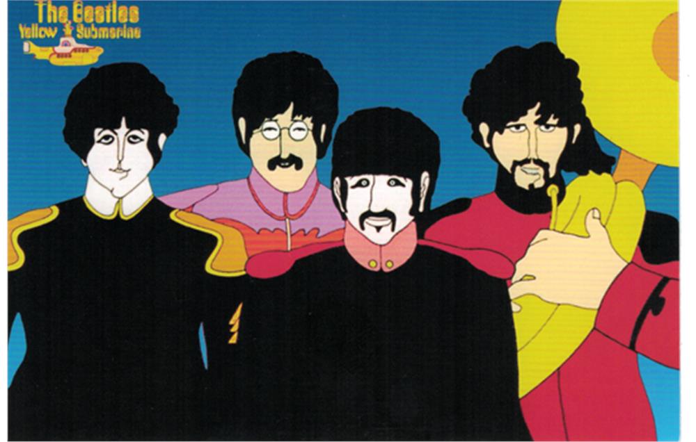 Sgt. Pepper Cartoon (Postcard) by Beatles : LoudTrax Merch